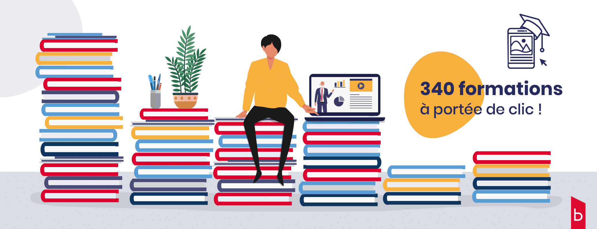 340 modules e-learning sur étagère.